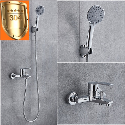 High quality hot and cold water shower set stainless steel bathroom ...