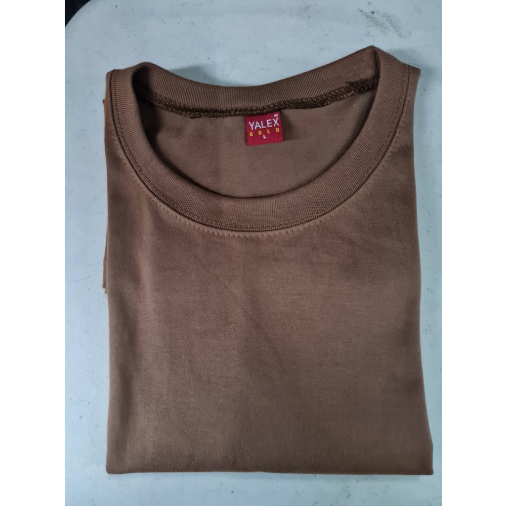 YALEX Mocha | ROUNDNECK | Red Label | Plain Shirt | Shopee Philippines