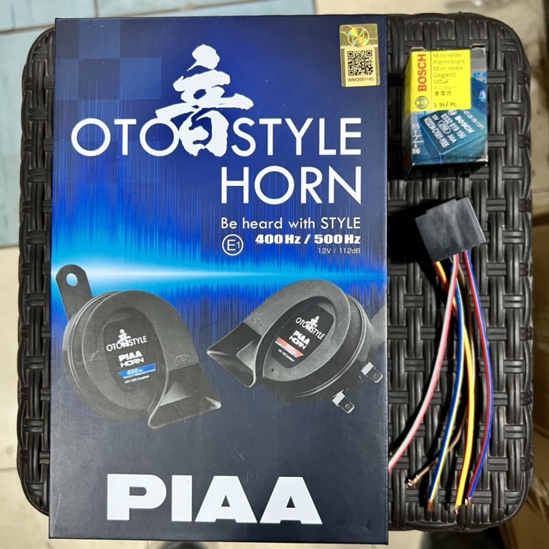 ORIGINAL PIAA OTO Style Horn with BOSCH SOCKET AND RELAY SET HO-14 400Hz/500Hz | Shopee Philippines