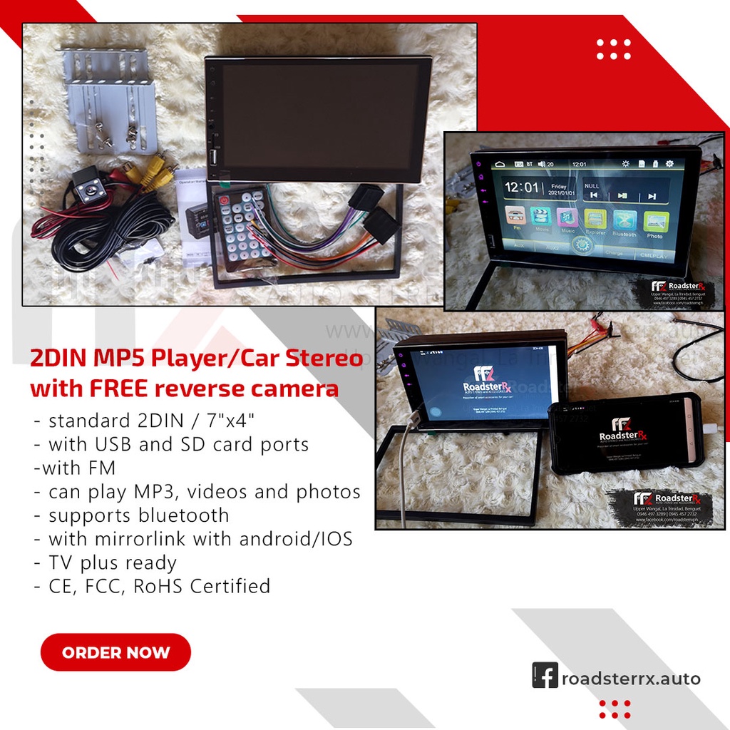 2DIN MP5 Player/Car Stereo with FREE reverse camera | Shopee Philippines