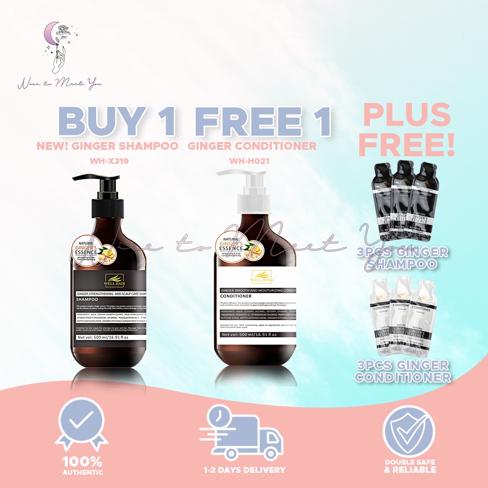 Buy 1 Ginger Shampoo 500ml Take 1 Ginger Conditioner 500ml With ...