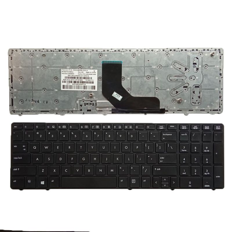 Black US Keyboard Black Frame For HP EliteBook 8560p 8570p ProBook ...