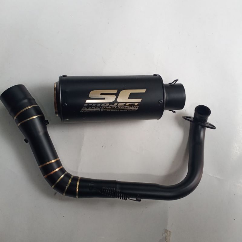 Racing Exhaust SC Project Black Doff AEROX NMAX SCOOPY Beat Vario 150 ...