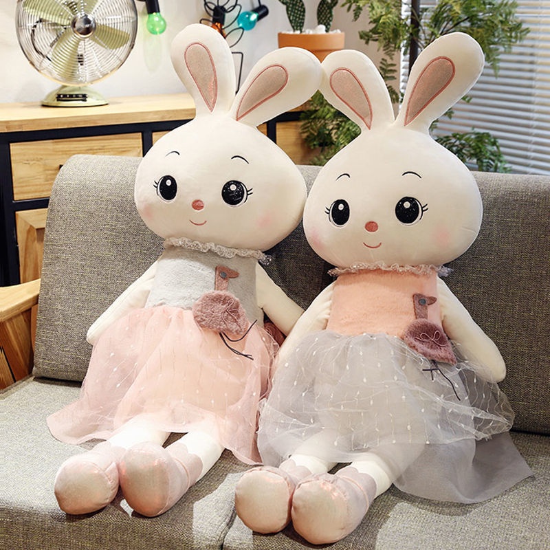 Cute Little White Rabbit Plush Toy Doll Girl Sleeping Pillow Children ...
