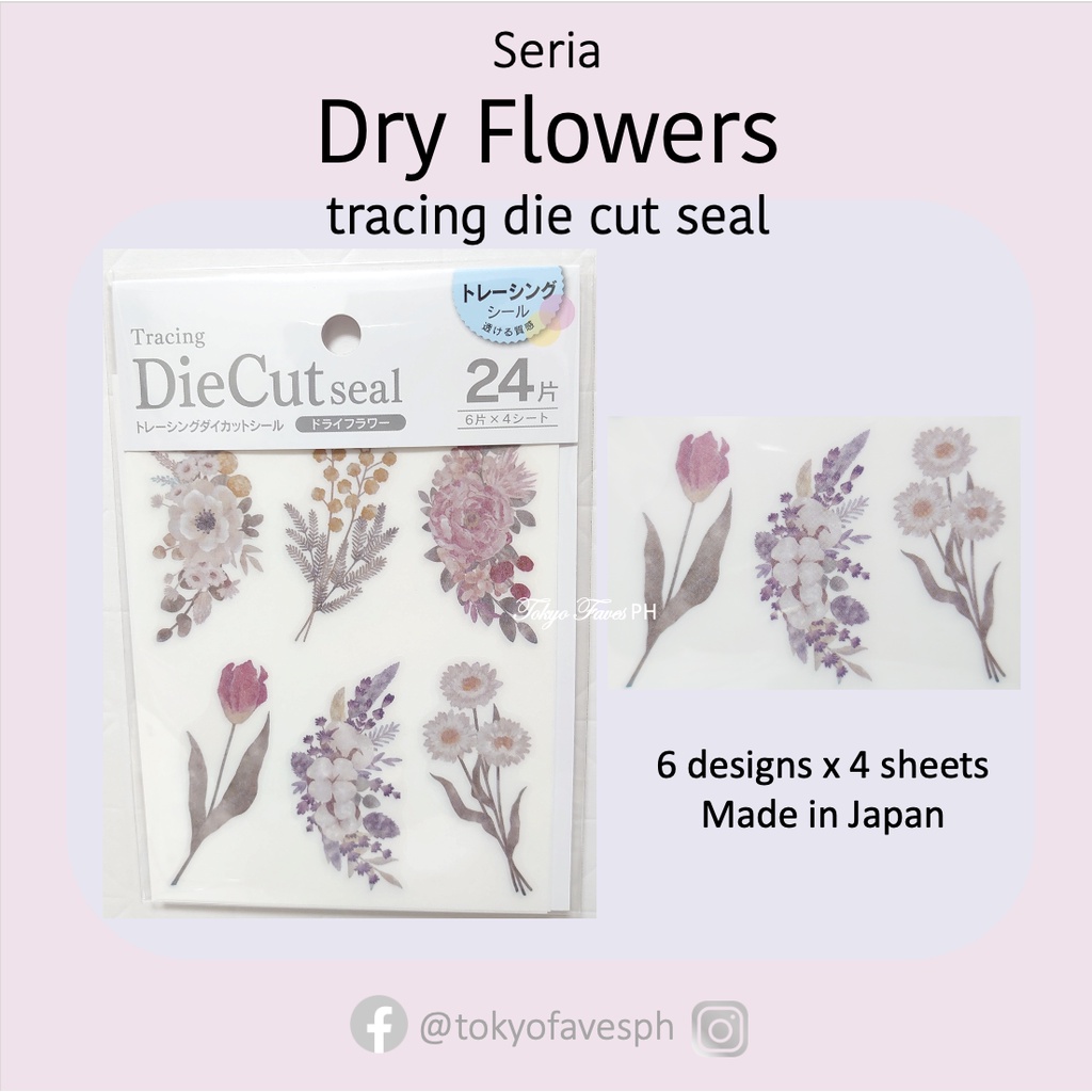 Daiso Seria Can Do Cute Japanese Die Cut Stickers and Flake Stickers ...