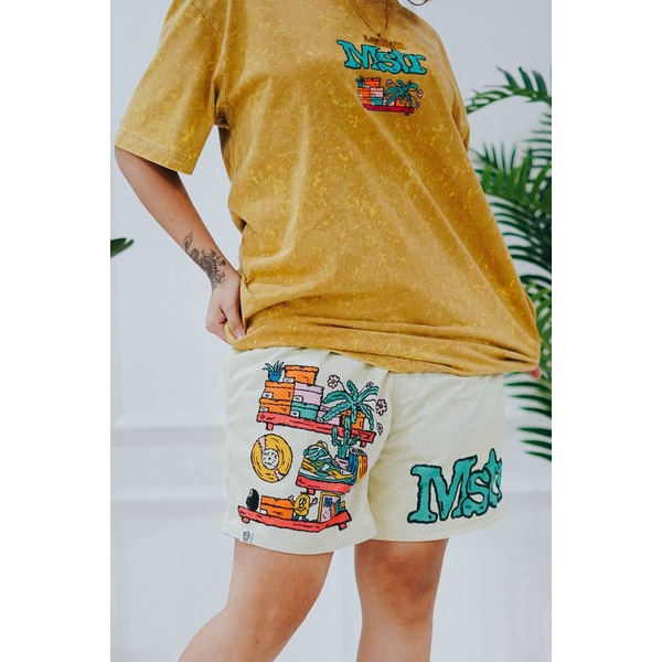 MSTR CO. - ACID WASH COLLECTION "MANCAVE" Mesh Short (Cream) | Shopee ...