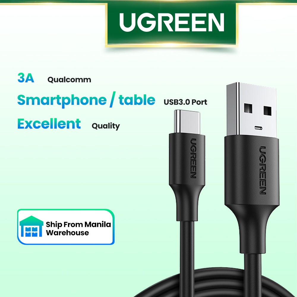UGREEN 100cm 3A Type-C Fast Charge Data Cable for Samsung S21 Xiaomi ...