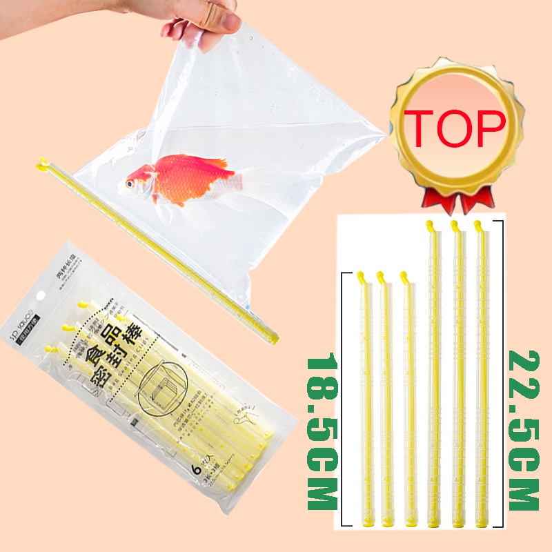 Plastic Bag Sealing Rod Clip Reusable Food Snacks Seal Storage Clipper ...