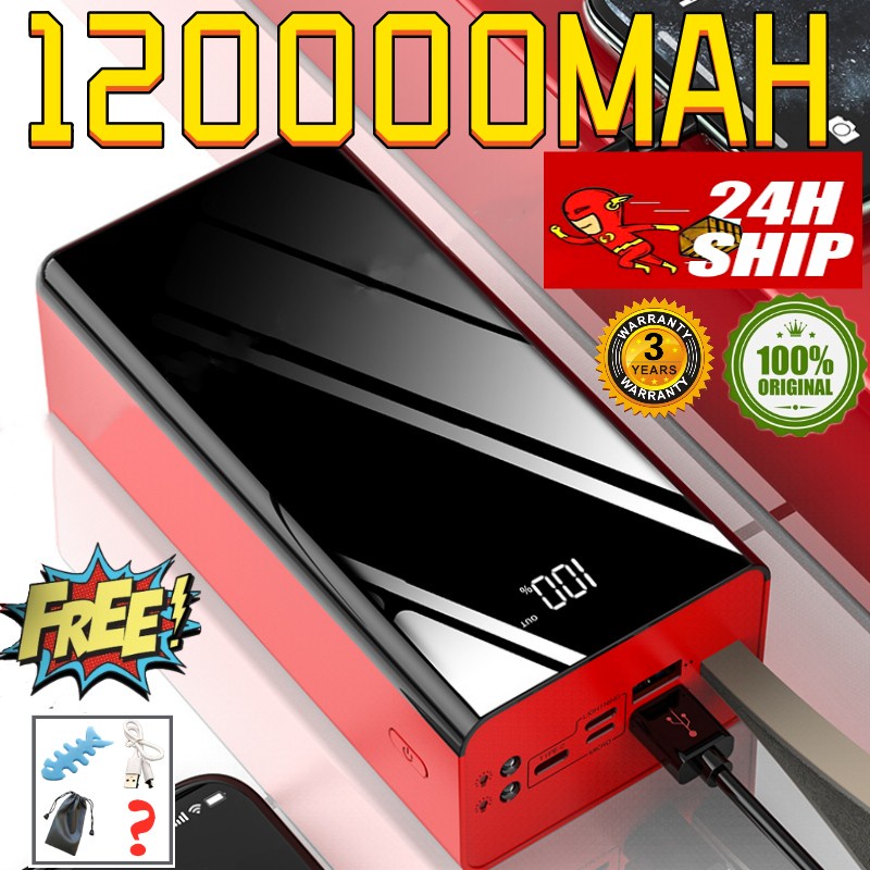 powerbank original 120000mAh power bank Large Capacity 2.1A Fast ...