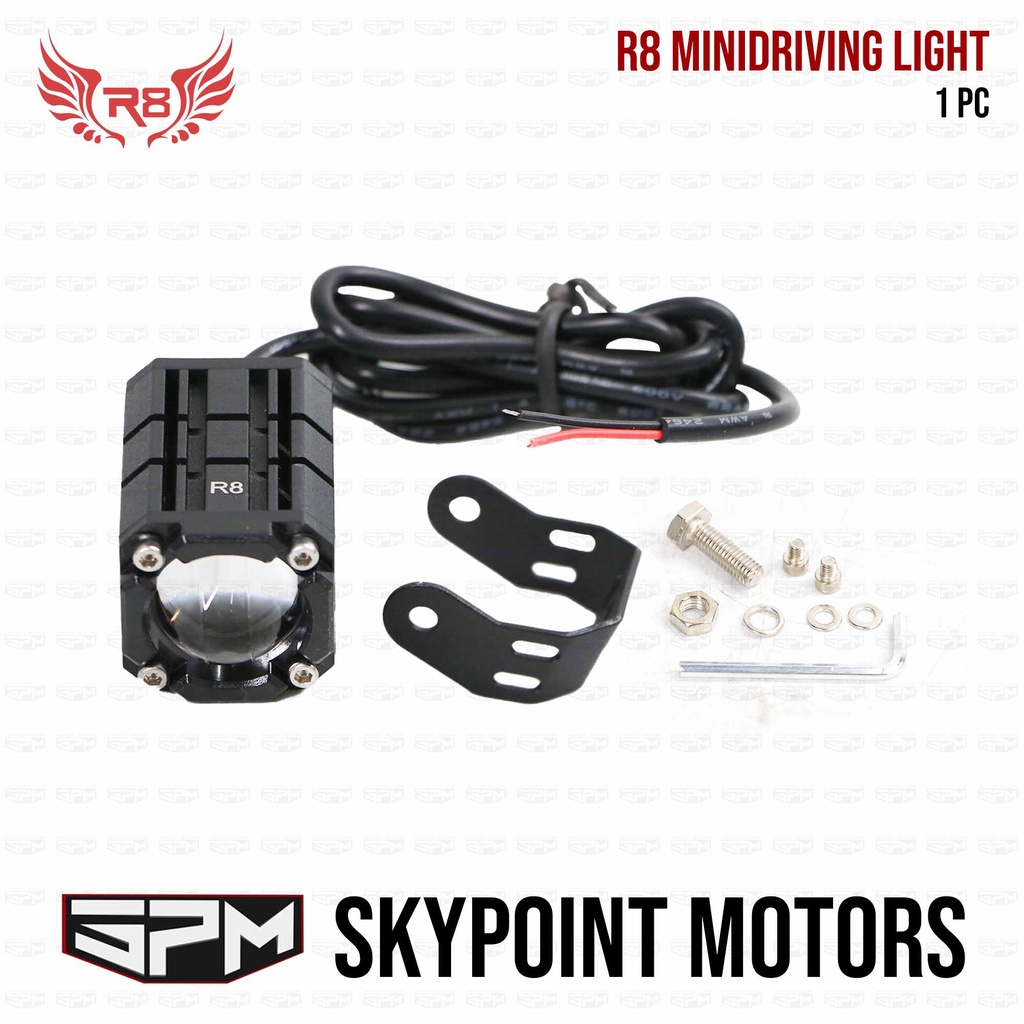 R8 Mini Driving Light 1pc for Motorcycle Universal 4872 (9830-967 ...