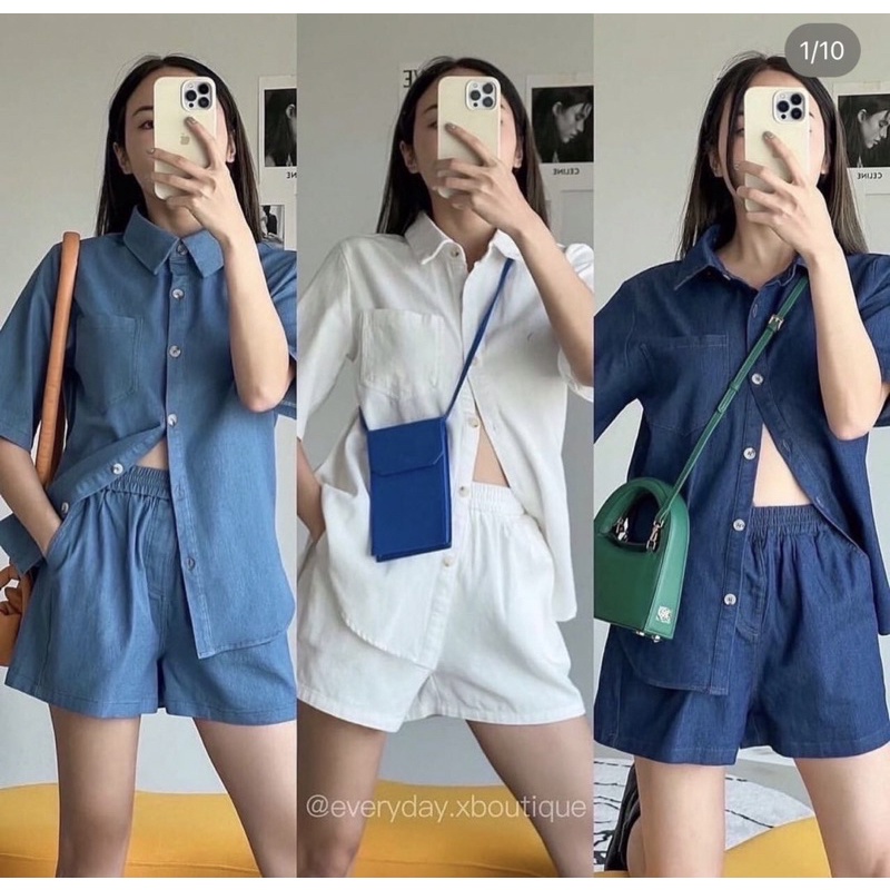 RRX Soft Denim Terno Short #6888 | Shopee Philippines