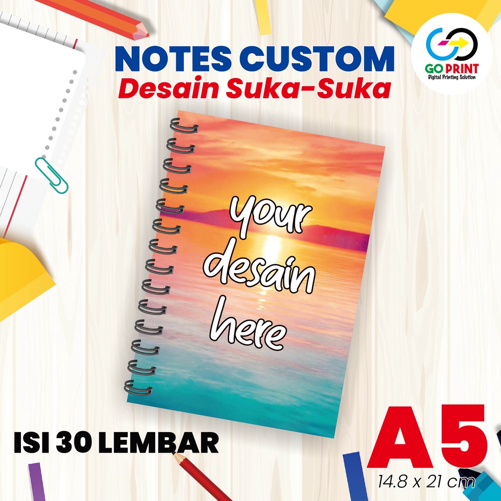 Custom A5 Spiral Notebook / Custom Block Note / Notes / Souvenirs - HVS ...