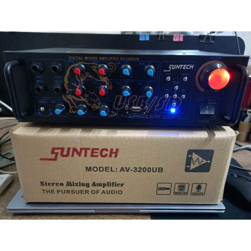 Suntech stereo mixing amplifier av-3200UB | Shopee Philippines
