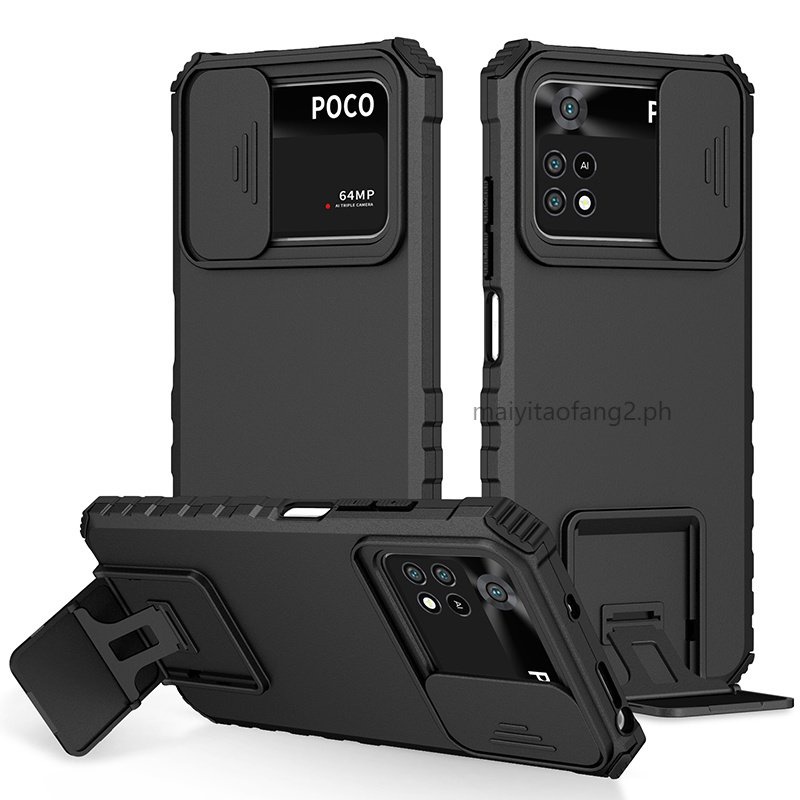 Xiaomi Poco M4 Pro M3 X4 Pro X3 NFC Hybrid Shockproof Armor Stand Case ...