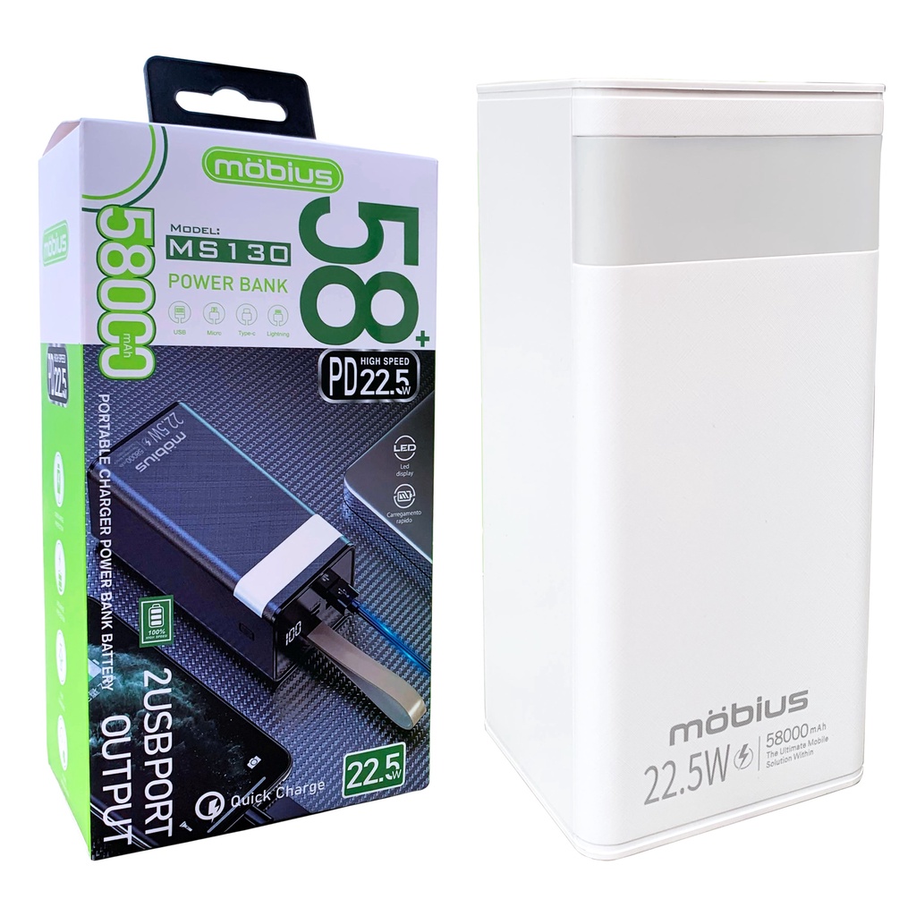 Mobius 58000mAh Powerbank (2USB Port Output) | Shopee Philippines