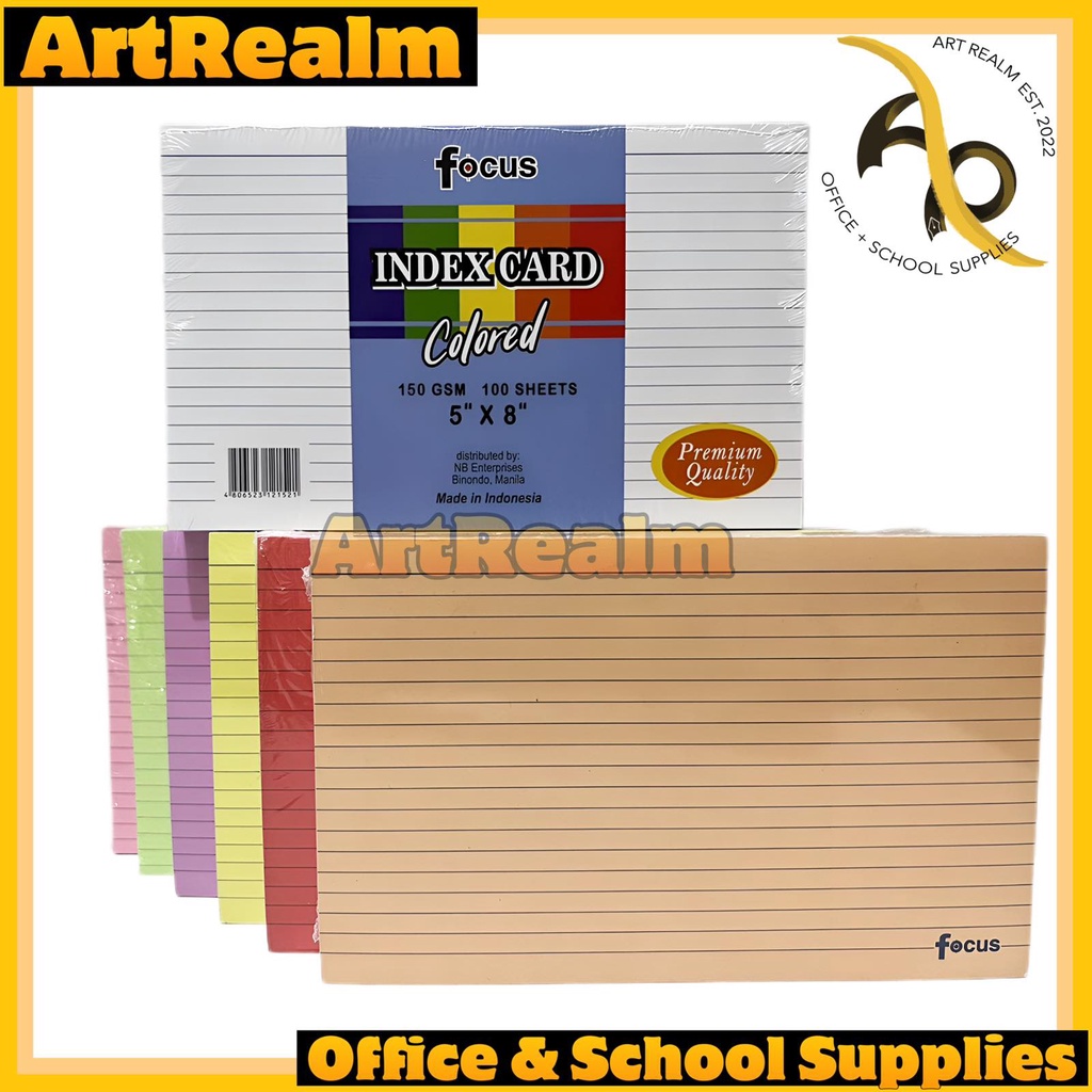 [5x8] Focus/Sentro Index Card [100 Sheets] | Shopee Philippines