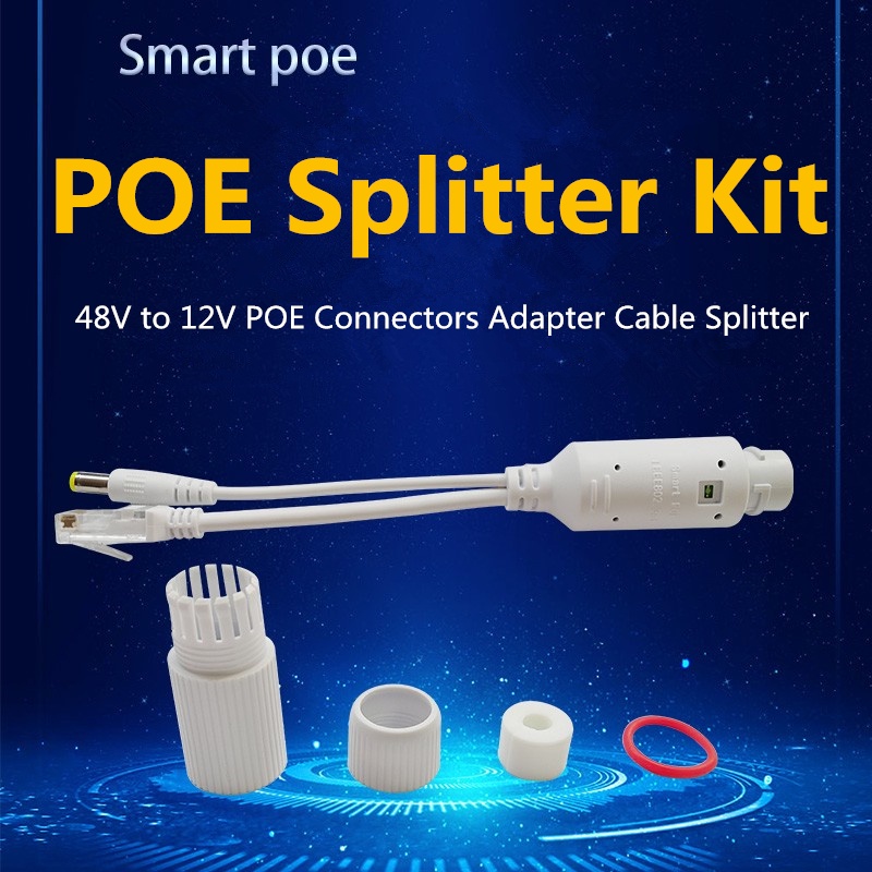 PoE Splitter Outdoor Waterproof Power Over Ethernet 38-60V to 12V 1A-2A ...
