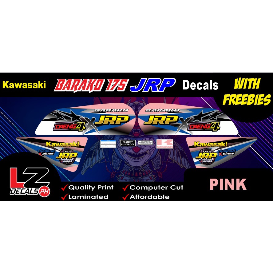 Kawasaki Barako 175 Stock JRP Decals / Stickers with Freebies | Shopee ...