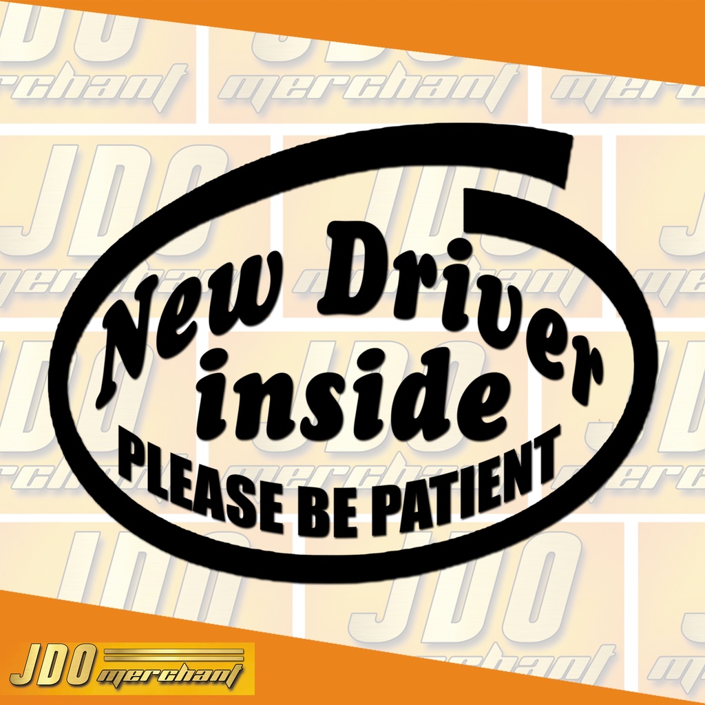 New Driver Inside please be patient sticker decals 1pc | Shopee Philippines