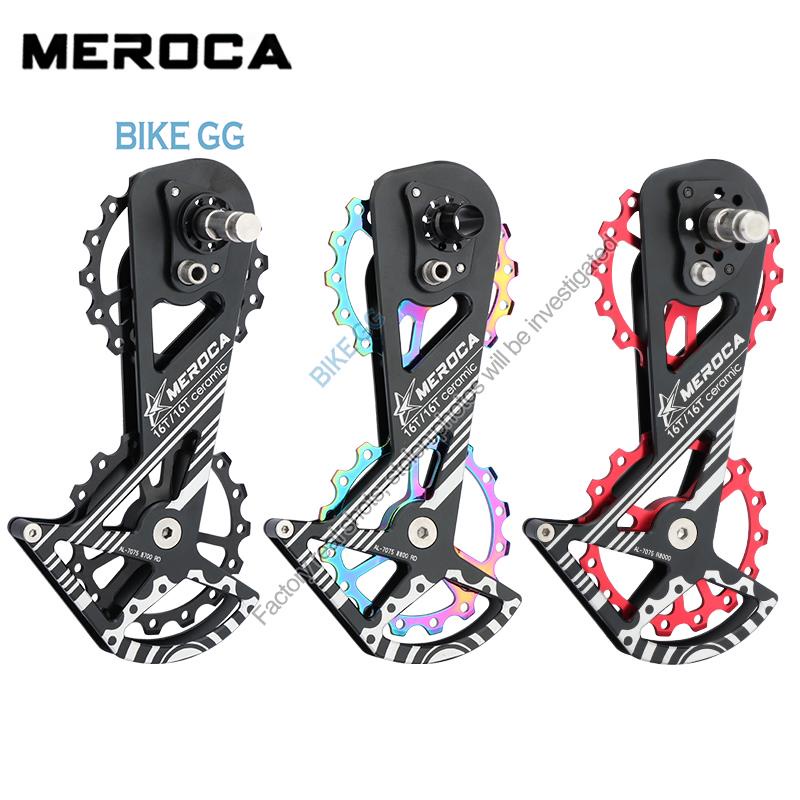 MEROCA Road Bike Ceramic Bearing 16T Pulley Wheel Set Rear Derailleurs ...