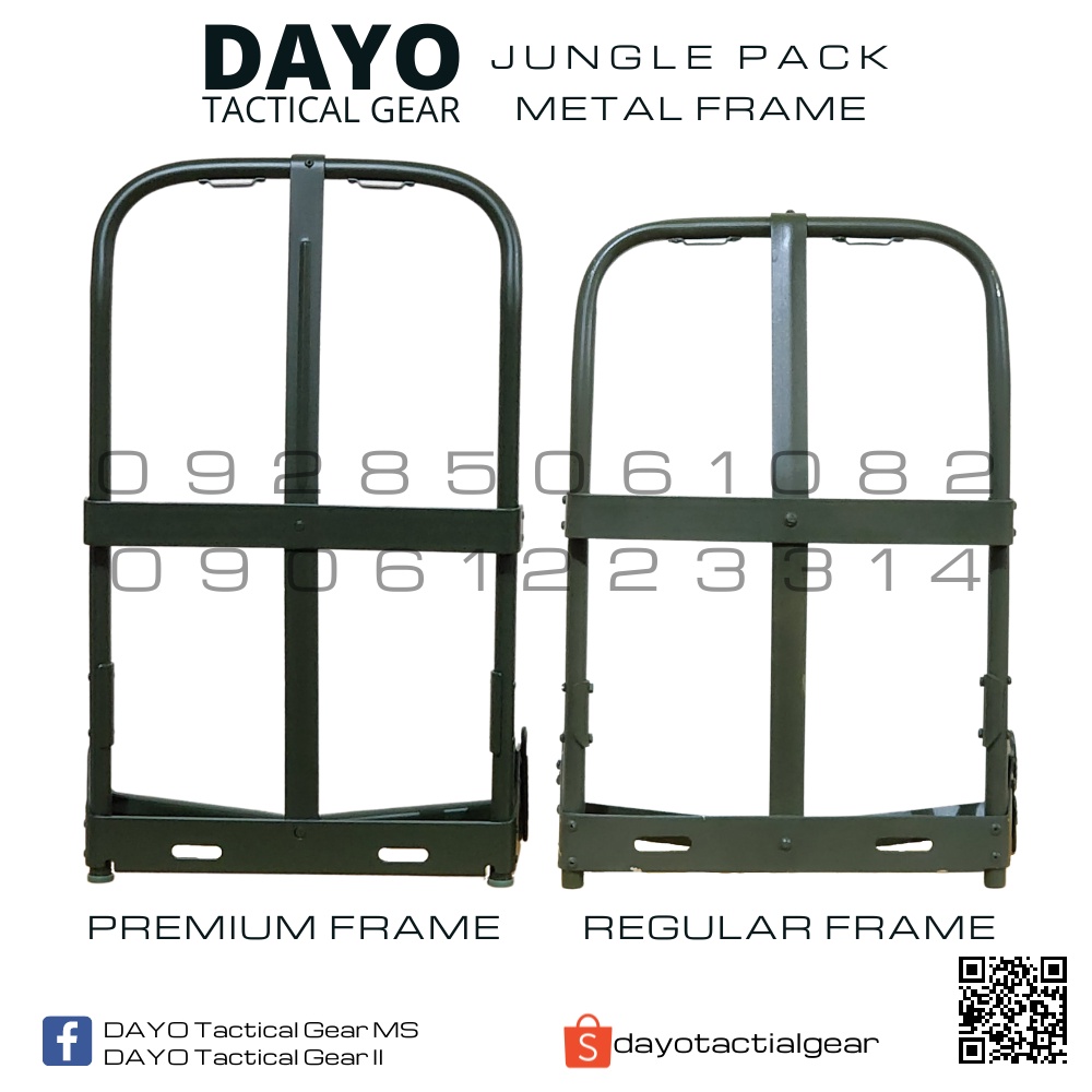 (DAYO) JUNGLE PACK BACK FRAME/ ALICE PACK FRAME PREMIUM AND REGULAR ...
