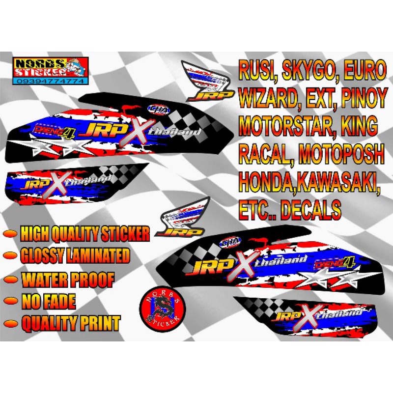 JRP CONCEPT DECALS, Honda,Rusi,Skygo,Euro,Racal,Kawasaki etc. | Shopee ...