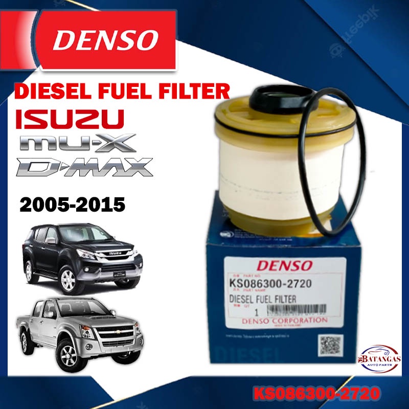 DENSO DIESEL FUEL FILTER ISUZU MU-X/D-MAX 2005-2015 PN: KS086300-2720 ...