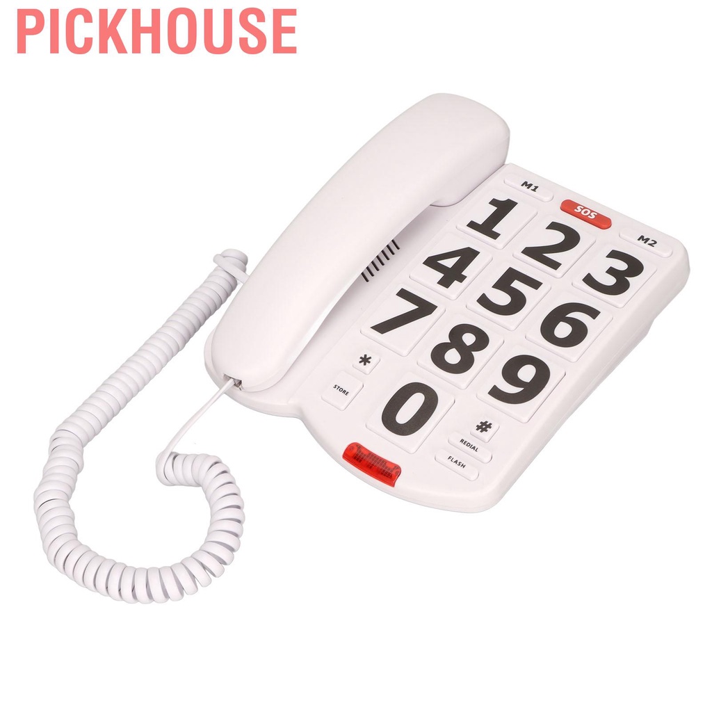 Pickhouse Big Button Telephone Large Adjustable Volume Last Number ...