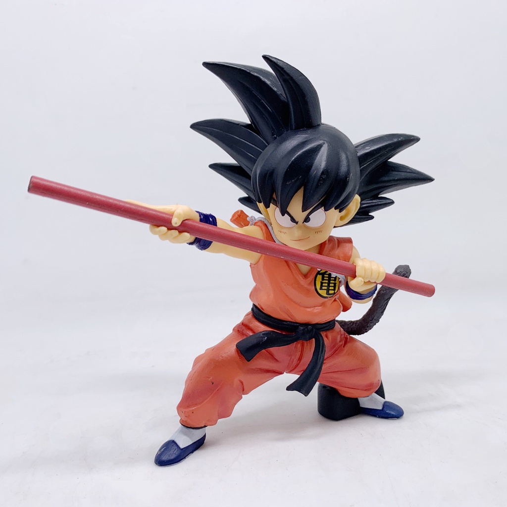 Anime Dragon Ball Action Figure with Stick Son Goku Super Saiyan PVC ...