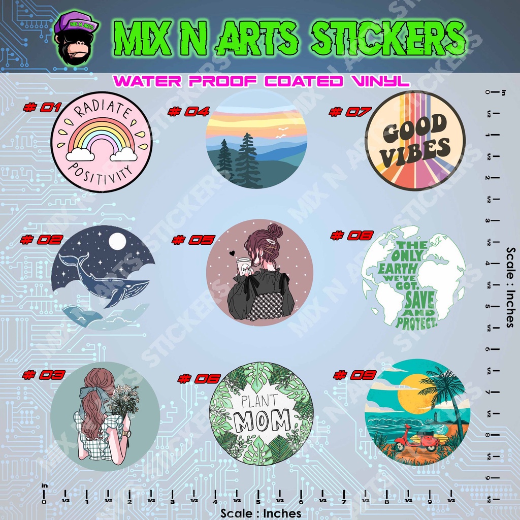Cute girl Good Vives Beach Coffee Waterproof Vinyl Sticker Motorcycle ...