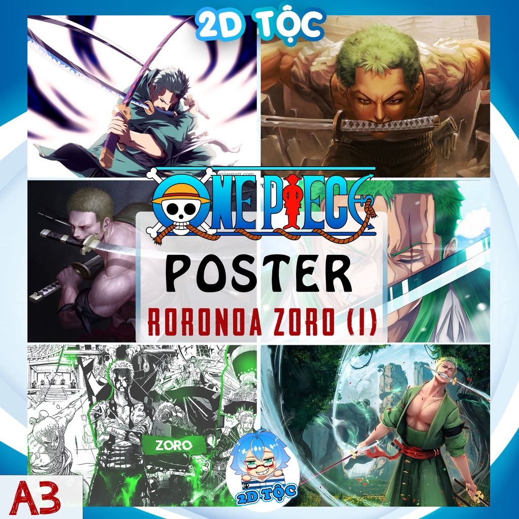A3 Poster Painting Roronoa Zoro (1) Anime Manga One Piece High Quality ...