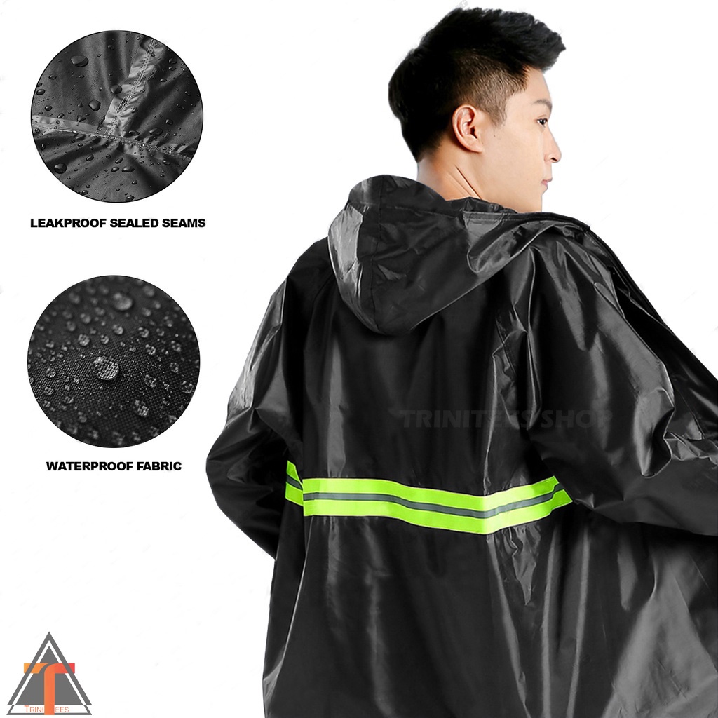 REVO Motorcycle Raincoat Set With Reflector | Shopee Philippines