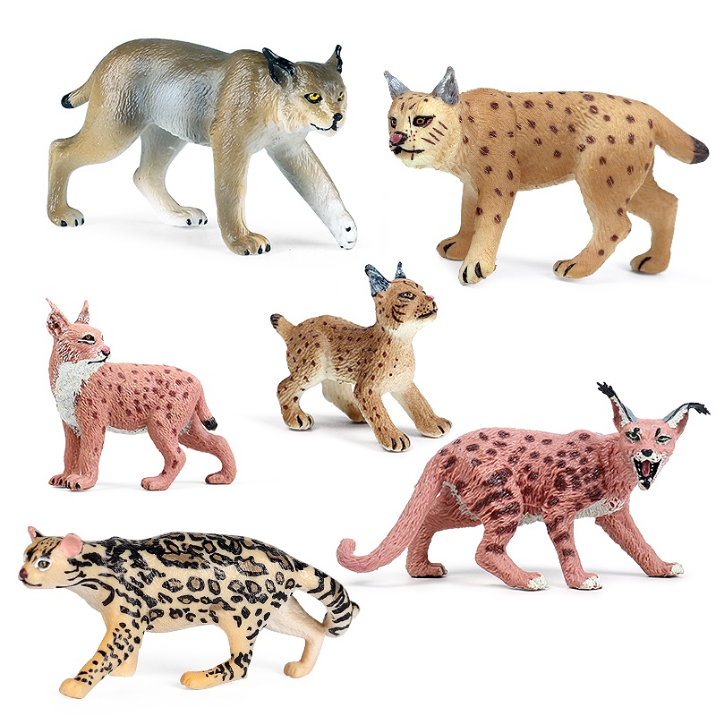 Classic Wild Forest Animals Simulation Tiger Cat Lynx Caracal Action ...