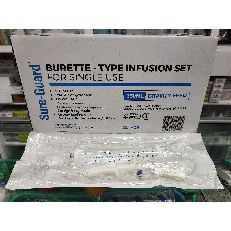 BURETTE / SOLUSET - TYPE INFUSION SET 150 ML GRAVITY FEED | Shopee ...