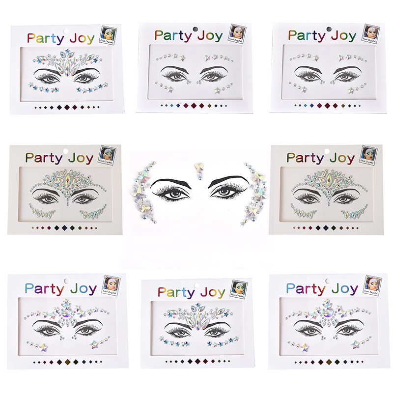 Rhinestones stickers Festival Party Makeup Effect Eye Face Rhinestone ...