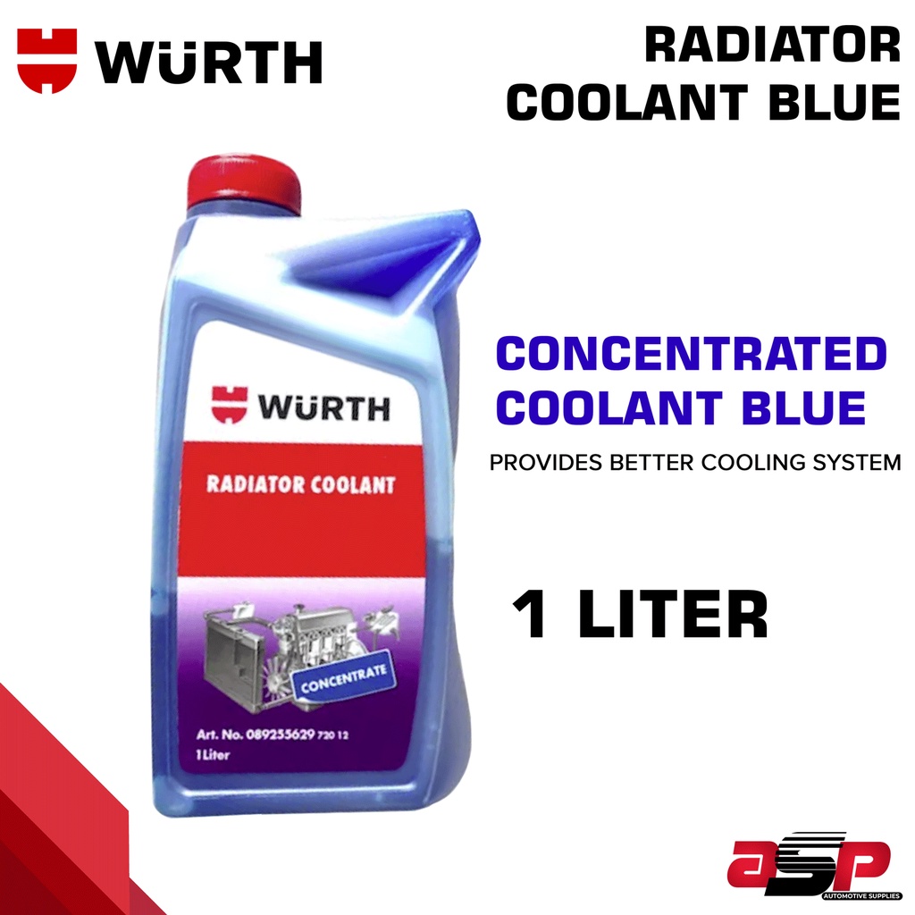 WURTH Concentrated Radiator Coolant Blue 1 Liter | Shopee Philippines