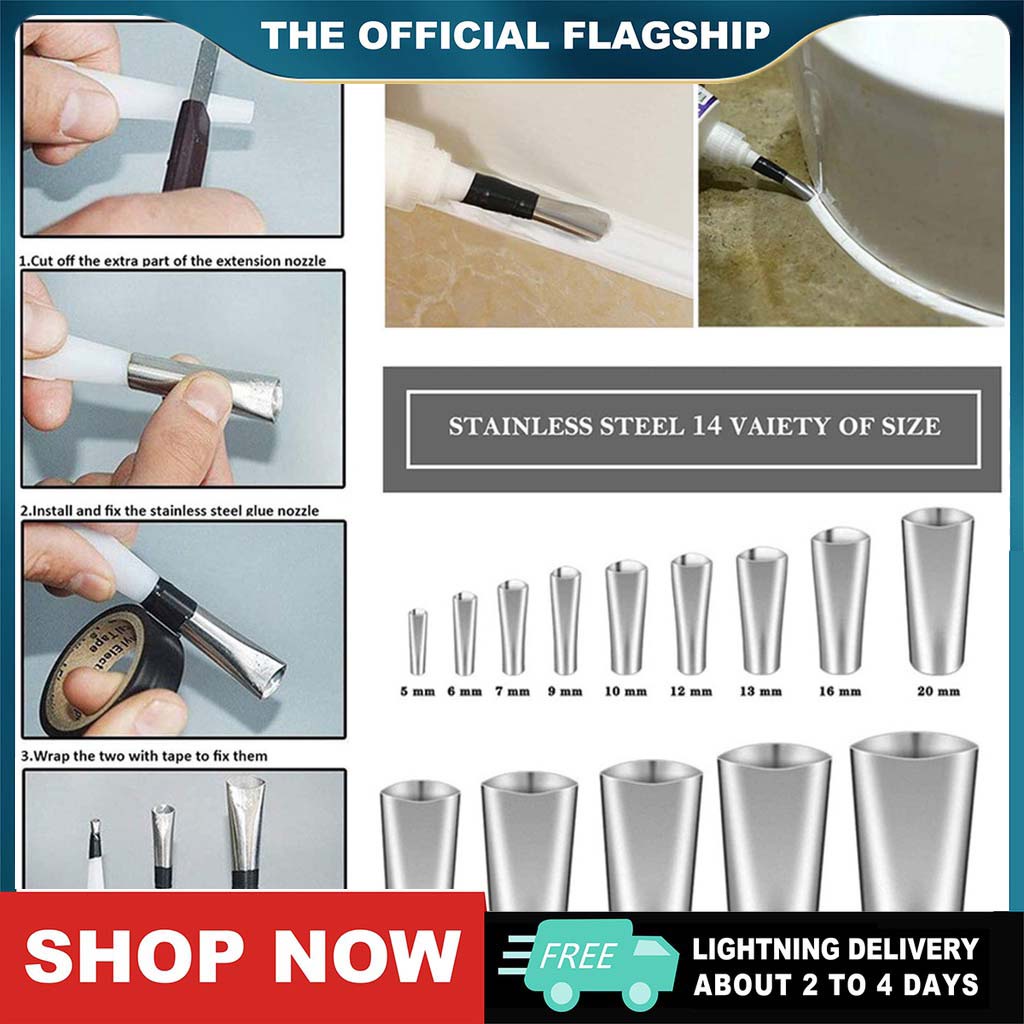 27Pcs Reusable Caulking Tools Caulking Nozzle Applicator Kits Sealant ...