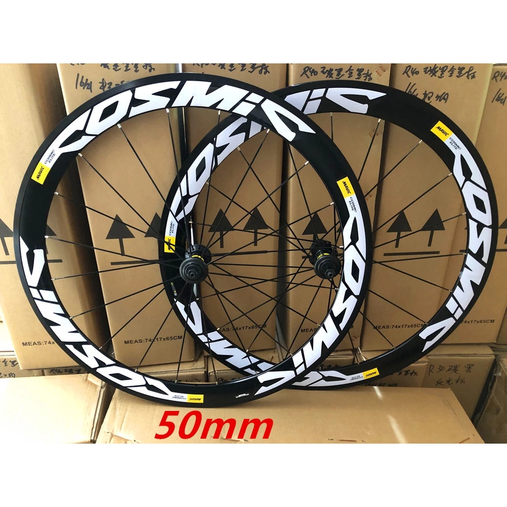 700C 40/50MM Road Wheel Bike V Brake Disc Brake Wheelset 20 24 Holes Hub Frame Height Thru Axle ...