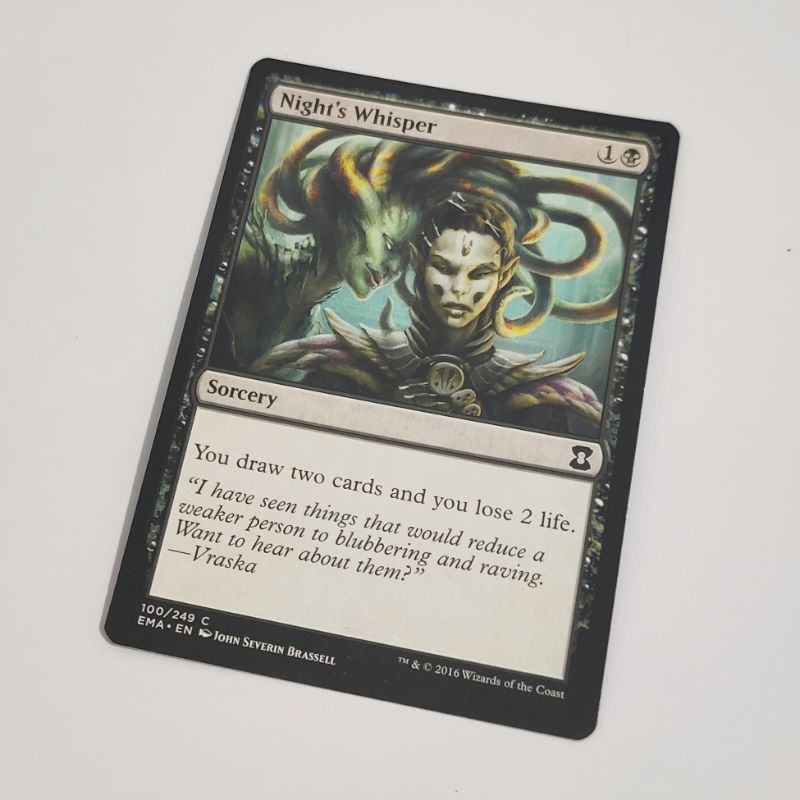 MTG Card NIGHT'S WHISPER Magic the Gathering Trading Card Game Black ...