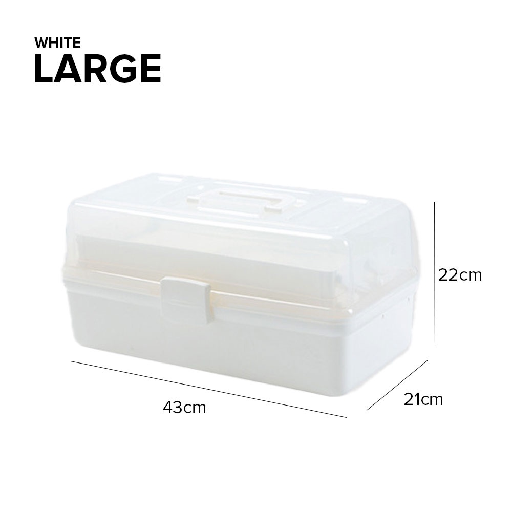 Locaupin 3 Layer Foldable Medicine Storage Box Multipurpose Compartment ...