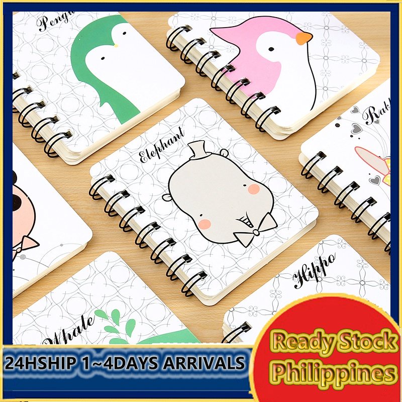 Coil Notebook Cartoon Coil Notepad Set Cute Loose Binder Notebook ...