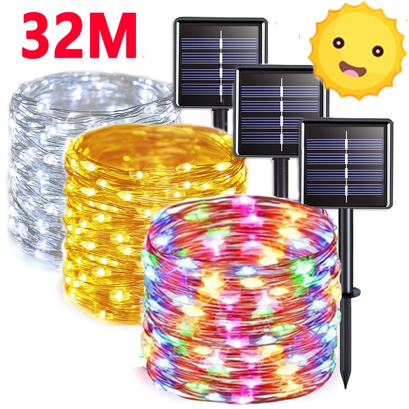 300leds Outdoor Solar Led String Light 12M 32M Garland Festoon Led ...