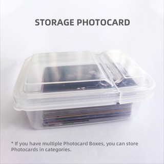 Photocard Box Photocard Sleeve Box Transparent Clamshell Storage Box ...