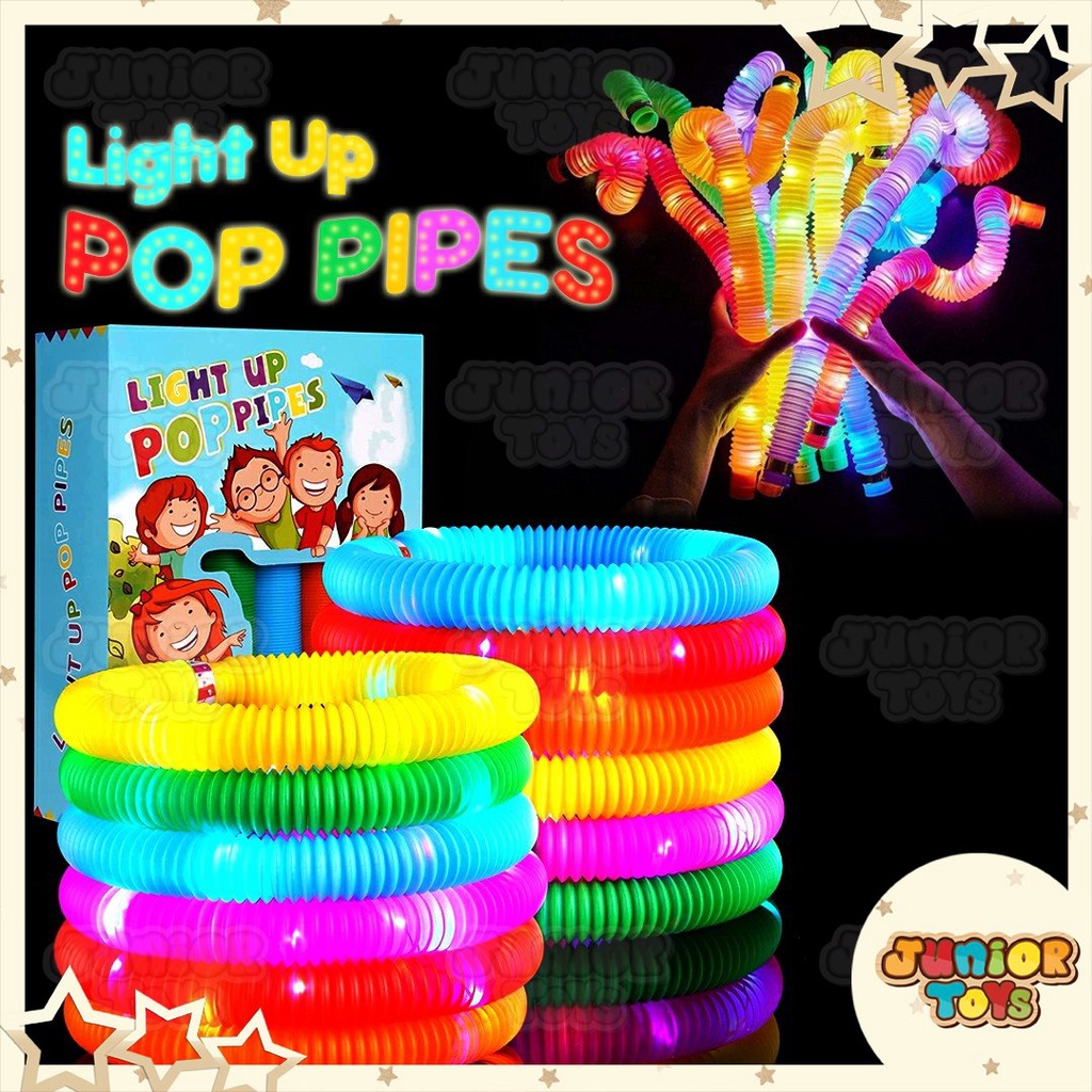 Pipe Light POP Tube Pipe Light Up Children's Toy LED Fidget Toys Viral ...