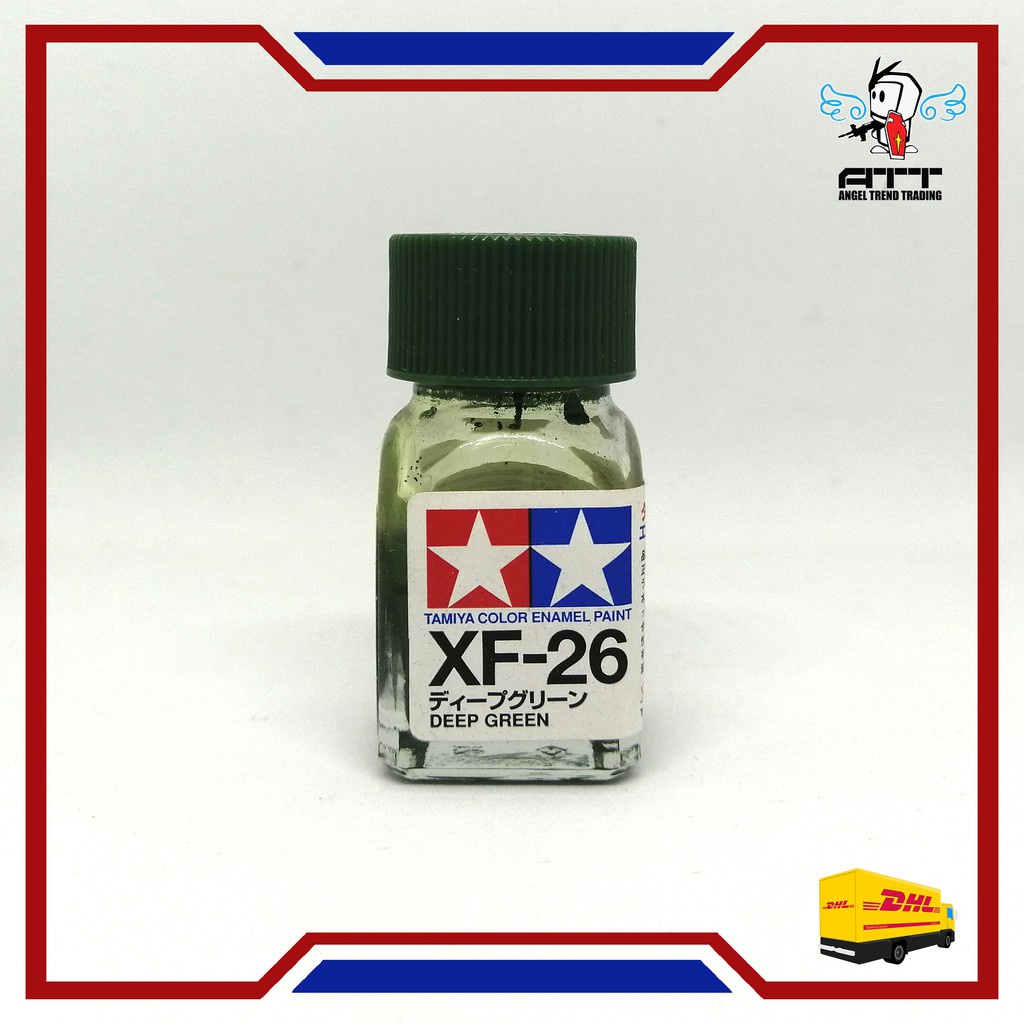 TAMIYA XF-26 DEEP GREEN ENAMEL 10ML (Gunpla Gundam Paint ModelKit Resin ...