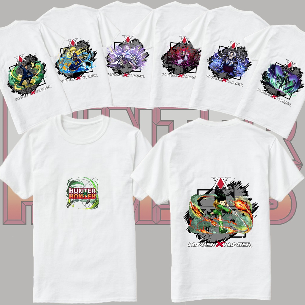[011] Hunter X Hunter Front and Back Design Anime/Manga White T-Shirt ...