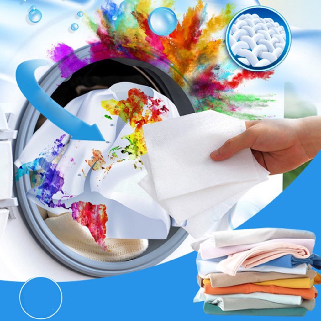 50 Pieces Washing Machine Use Mixed Dyeing Proof Color Absorption Sheet ...