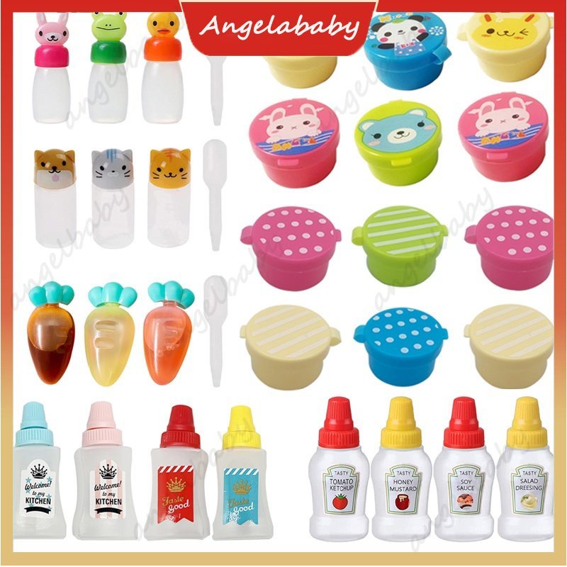 Bento mini salad dressing jar container tomato sauce bottle plastic ...