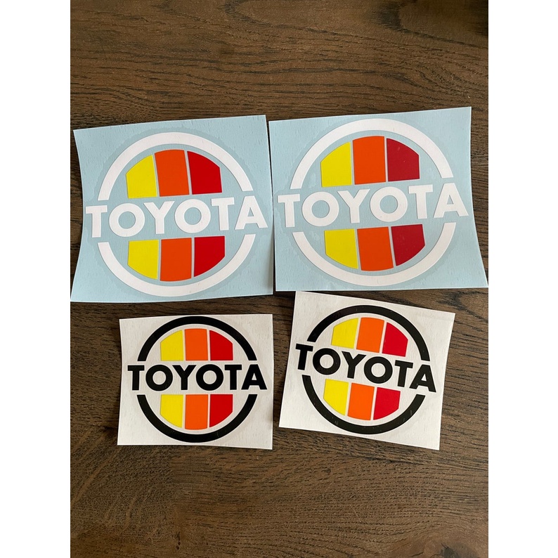 x2 Toyota Vintage 80s Logo Custom Die-Cut Car Sticker | Shopee Philippines