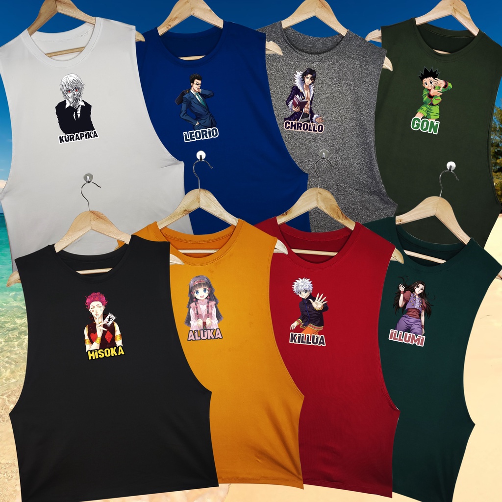 HunterxHunter Anime Muscle Tee Sando for Men Summer Sleeveless Tank Top ...